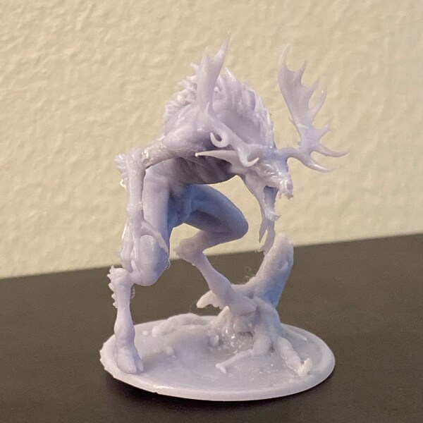 Wendigo Beast Monster Miniature – Dnd 28mm 32mm Tabletop RPG Figurine ...