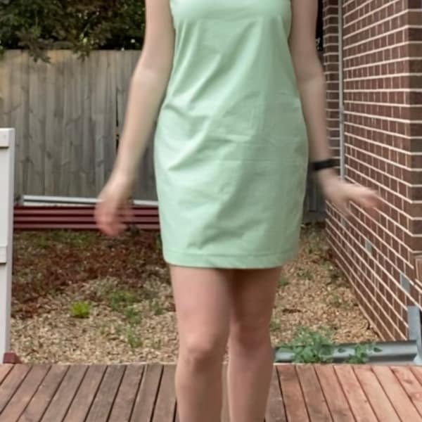 Square Neck Mini Dress Pattern | A Line Mini Dress Pattern | Sewing ...