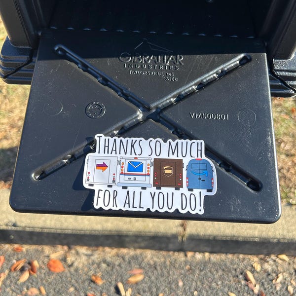 Thank You Mailbox Decal, Mailman Sticker, Mailbox Sticker, Mailbox ...