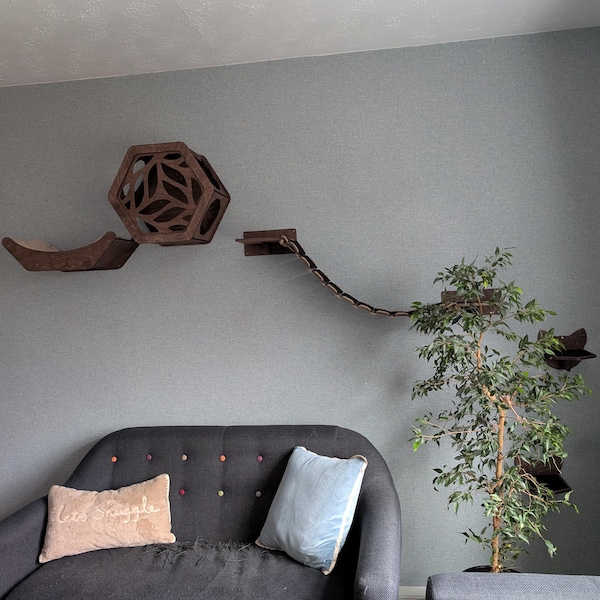 Cat Wall Furniture Full Set, Cat Wall Shelves, Cat Wall Bed, Cat Wall ...