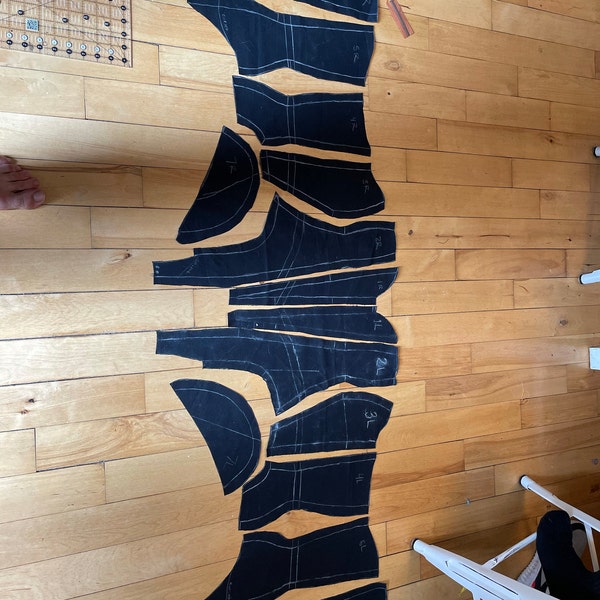 Corset Making Coutil Fabric Black Herringbone 100% Cotton by the Yard ...