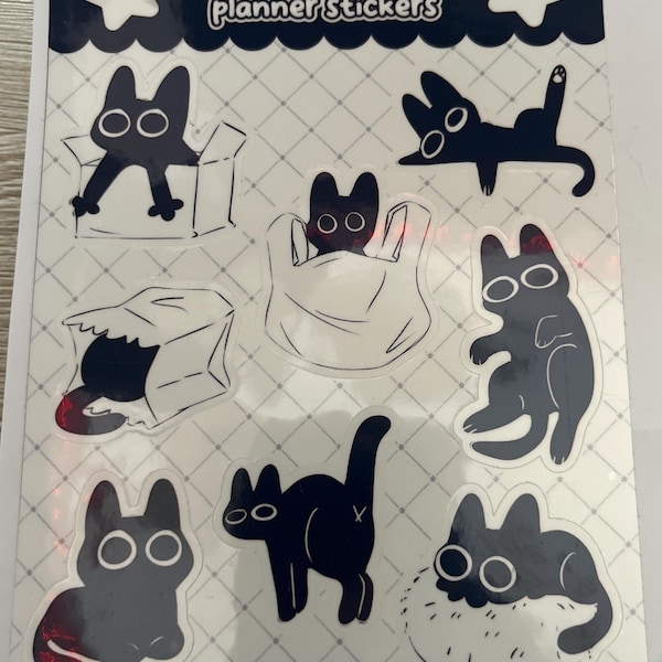 Void Cat Sticker Sheet Glossy Laminate 4.5 X 6 Inches - Etsy