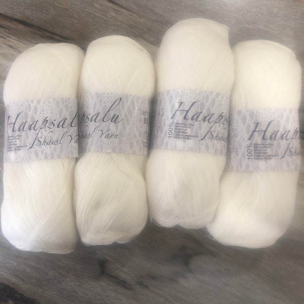Haapsalu Shawl Yarn, Merino Wool, Knitting Yarn, Set of 4 - Cobweb ...