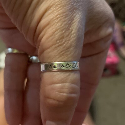 Be Still Ring Sterling Silver Ring Gifts for Her - Etsy
