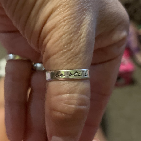 Be Still Ring - Sterling Silver Ring - Gifts for Her - Etsy