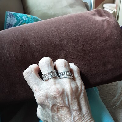 Textured Stack Rings, Sterling Stack Rings, Custom Stack Rings, Midi Ring, Sterling Silver Ring ...