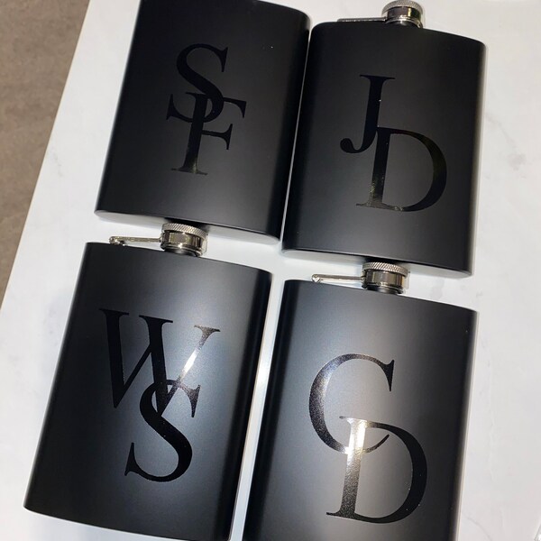Personalized Groomsmen Flask DECAL ONLY, Groomsmen Gifts, Flask for ...