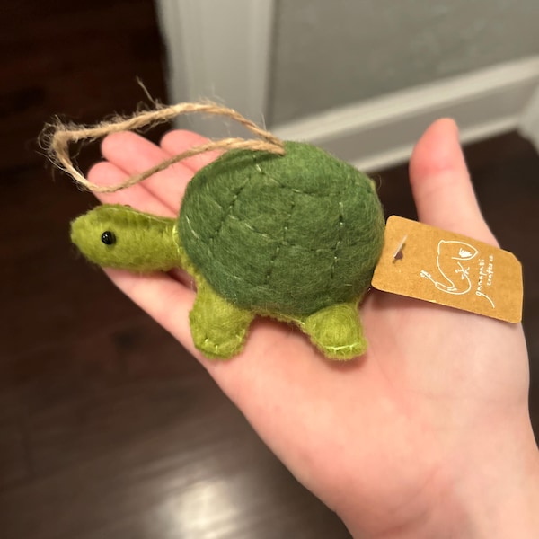Handcrafted Turtle Christmas Ornament, Biodegradable Ornament, Ocean ...