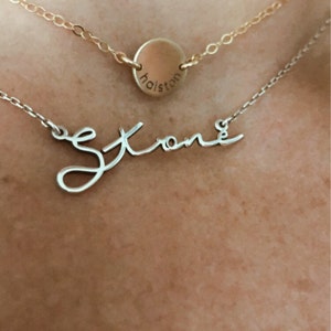 Handwriting Jewelry Custom Signature Jewelry Personalized | Etsy