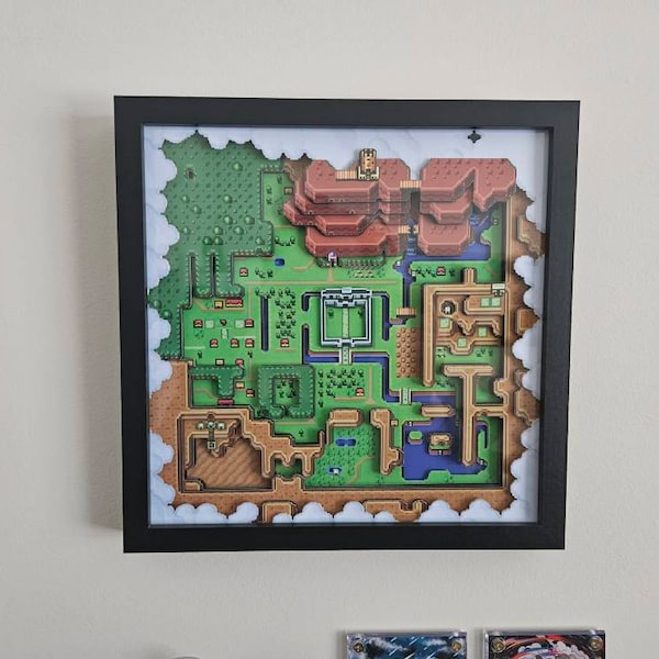 Nintendo - Zelda A Link to the Past - Shadow Box - 3D Effect - Wall Art ...