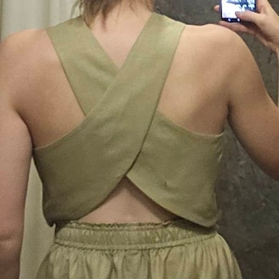 Criss Cross Halter Top Sewing Pattern, Very Easy Y2K Multi-way Wrap Top ...