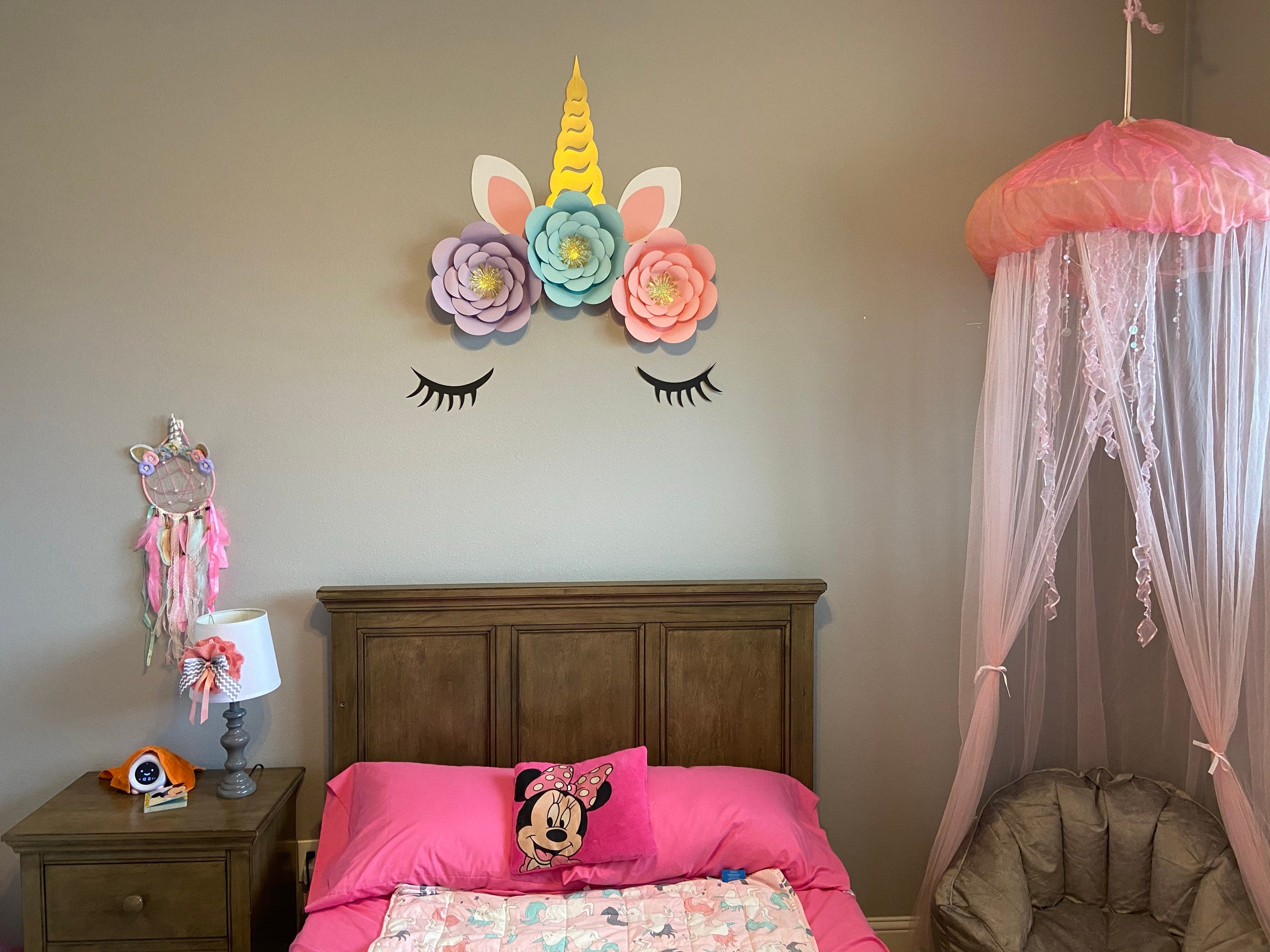 Unicorn Party Unicorn Backdrop Unicorn Paper Flower Set | Etsy