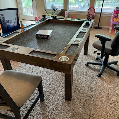 Board Game Table With Removable Topper, RPG Gaming Table, Convertible ...
