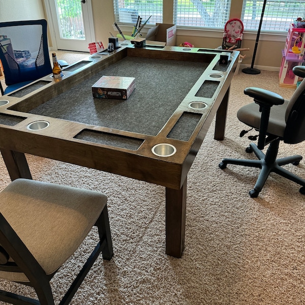 Board Game Table With Removable Topper, RPG Gaming Table, Convertible ...