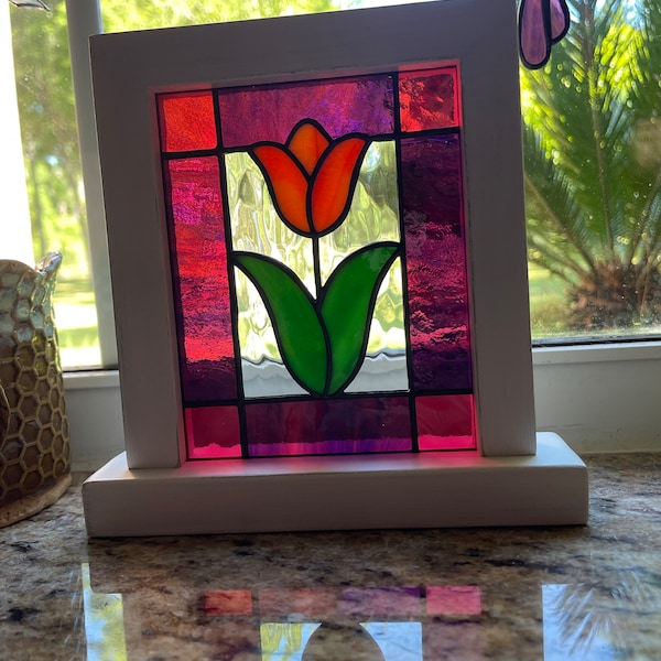 Stained Glass Heart Suncatcher, Valentine Window Hanging, Valentines ...