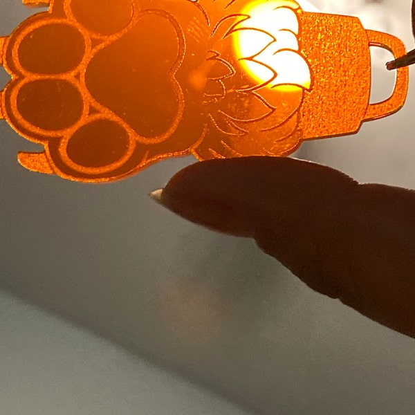 Mini Glow Paw Keychain / UV Glowing Furry Fandom Paws - Etsy