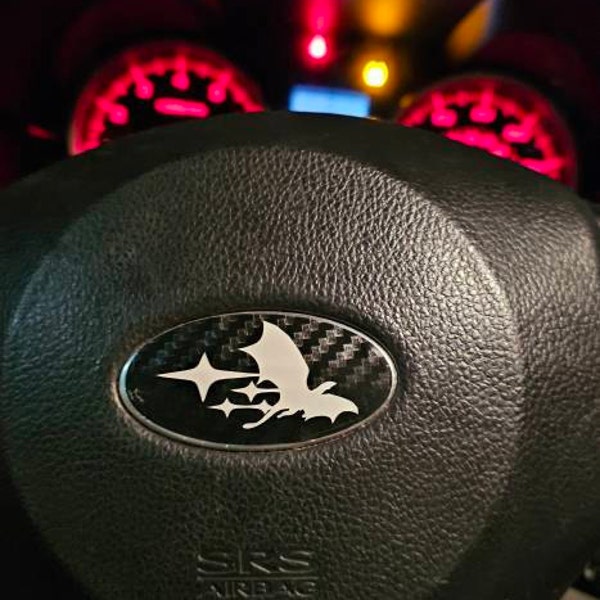 Subaru Steering Wheel Emblem CUSTOM Overlays Vinyl Stickers Emblem ...