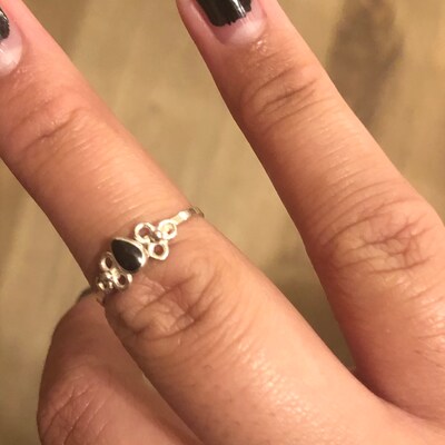 Silver Mushroom Ring Size 2, Cottagecore Ring Size 2 - Etsy