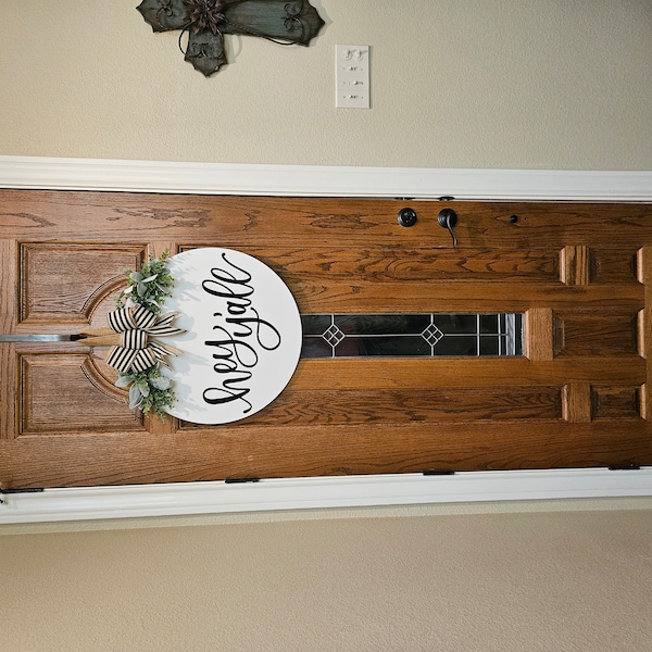 Front Door Decor | Hey Y'all | Year Round Wreath | Welcome Door Sign ...