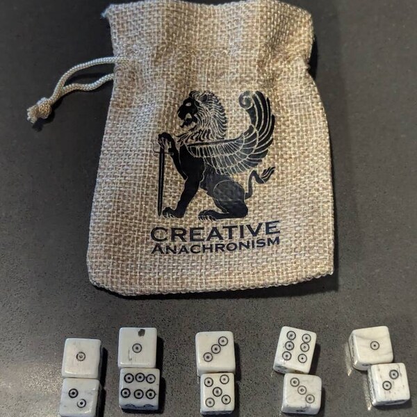 UNIQUE Medieval Bone Domino Set (double Six), SCA, Creative Anachronism ...