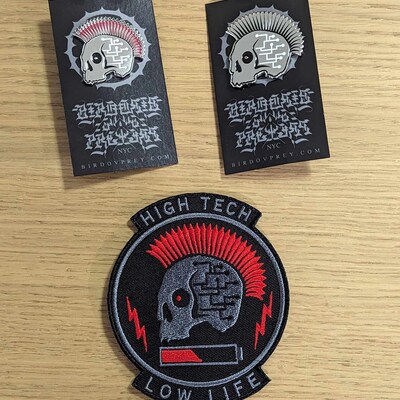 High Tech Low Life Patch - Etsy