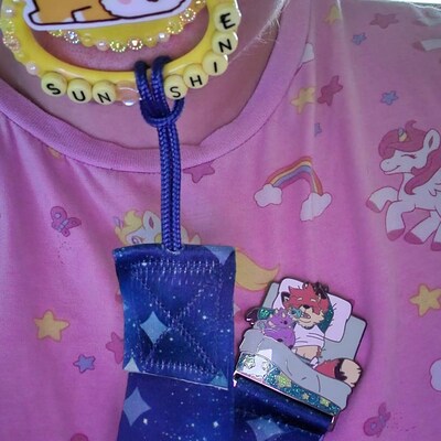 Sleepy Fox Paci-clip Pin ABDL Babyfur Furry Fursona Enamel Pin Pacifier ...