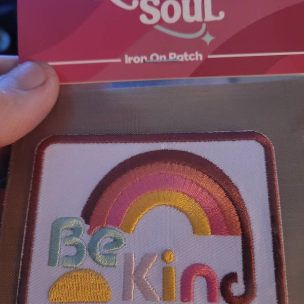Be Kind Patch | Be Kind With Rainbow Embroidered Iron-on Patch Applique ...