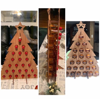 Holiday Tree Advent Calendar for Adults / Holiday Wine Rack, Wine and ...