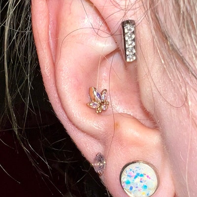 10g 8g Dangle Plugs 2g 4g 6g 14g 16g 12g Plugs Faux Druzy Glitter Ear ...