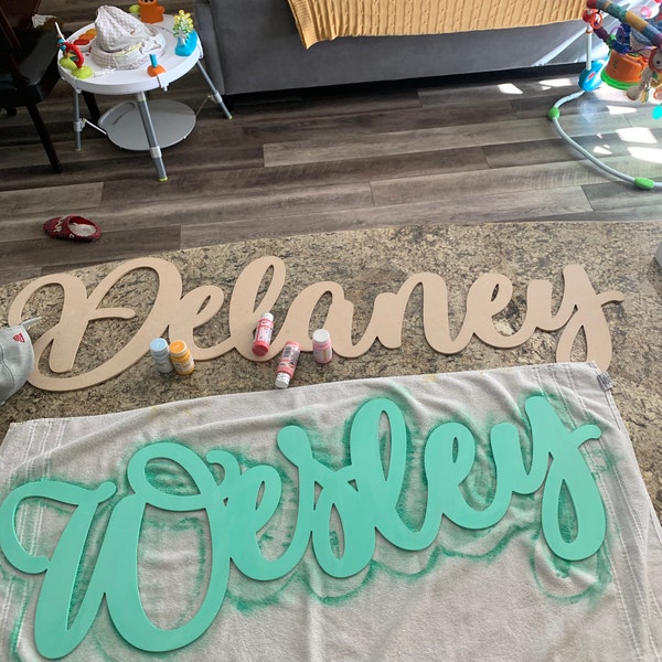 Wooden Words Custom DIY Wood Letters Large Wall Decor Paintable DIY ...