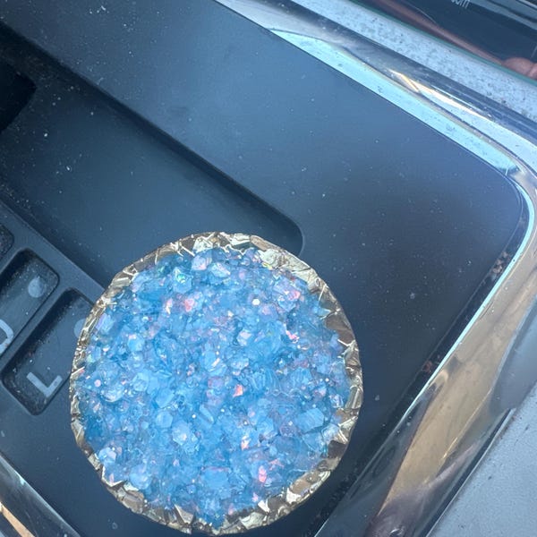 Dusty Peachy Gemstone Druzzy Holographic Agate Geode Inspired Popsocket - Etsy