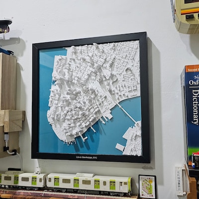 Dallas 3D City Map 3D Printed Buildings Wall Decor Dallas Texas Skyline ...