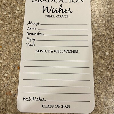 Set of 12 Graduation Wishes Cards Advice Cards for Graduation Party ...