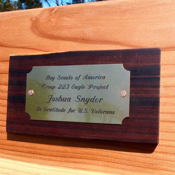 2x4 Engraved Brushed Brass Plate Black Etched Letters Custom ...