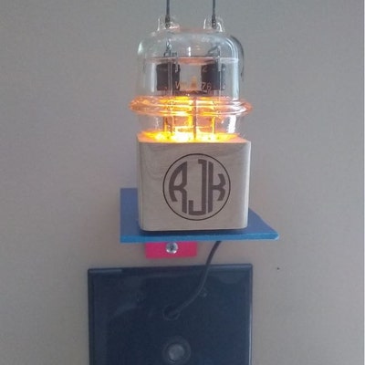 Meter Wood Lamp With Edison Bulb. Personalized Original Voltmeter and ...