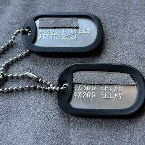 Custom Embossed Personalized Military Issue Stainless Steel Army Navy ...