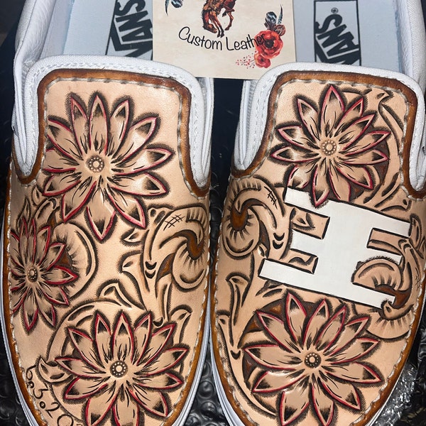 Custom Tooled Leather Vans - Etsy