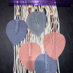 Monstera Macrame Leaf Garland, Macrame Wall Hanging Leaves, Safari ...