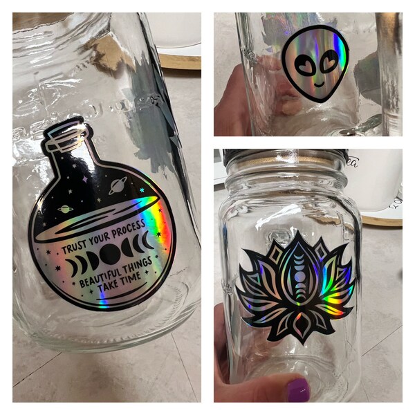 Trust Your Process Holographic Mystical Potion Bottle Sticker Galaxy ...