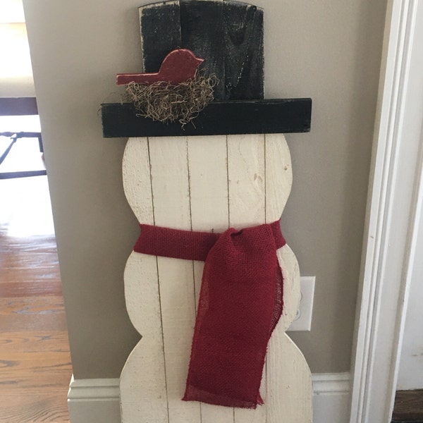 Pallet Snowman. Wooden Snowman MADE TO ORDER - Etsy