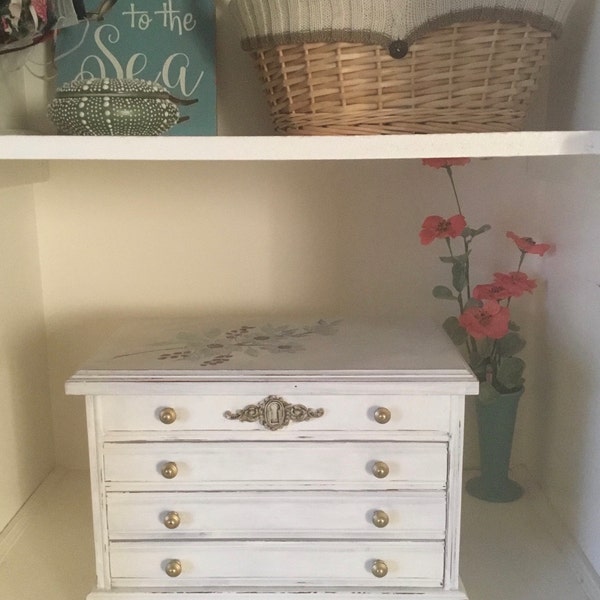 Vintage Upcycled Wooden Shelf / Farmhouse Cottagecore Chalk Painted ...