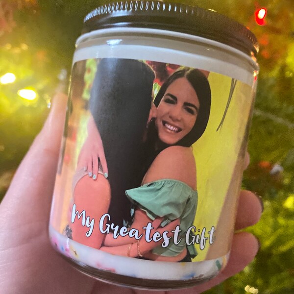 Personalized Photo Candle, Custom Photo Candle, Picture Candle, Add a ...