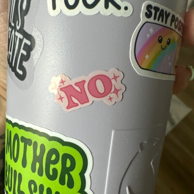 Small Pink No Mini Stickers Waterproof Waterbottle Stickers Tiny ...