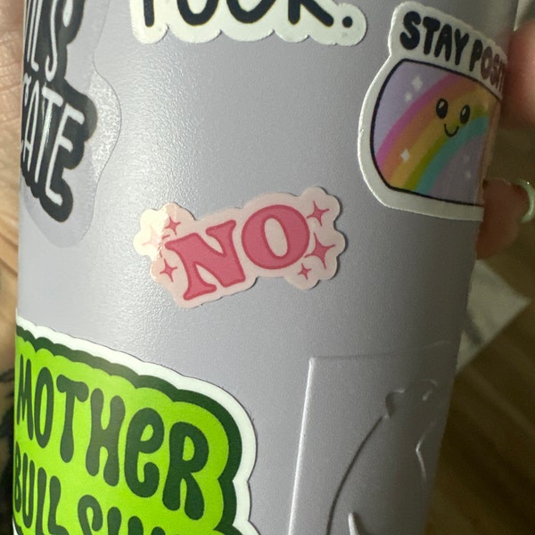 Small Pink No Mini Stickers Waterproof Waterbottle Stickers Tiny ...