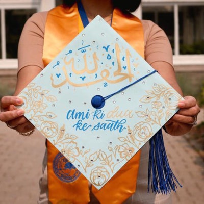 Custom Islamic Graduation Cap Hand Painted Cap 3D Highschool, College ...