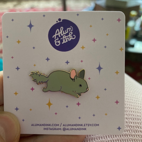 Running Chibi Chinchilla Enamel Pin - Etsy