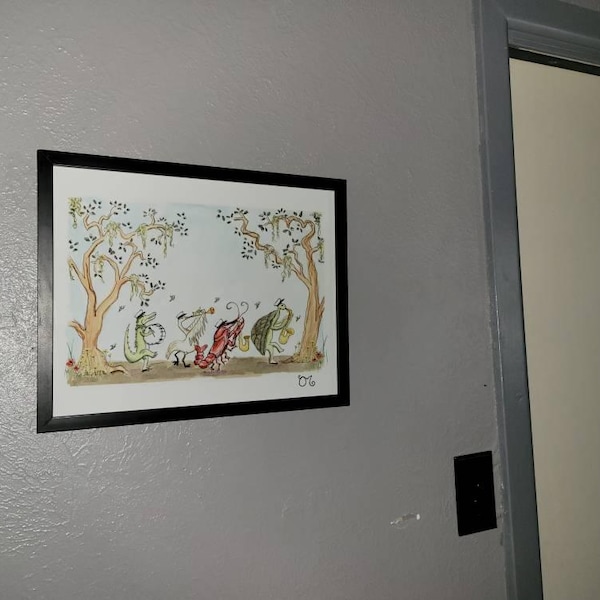 Secondline in the Swamp- Watercolor Giclée Art Print- New Orleans - Etsy