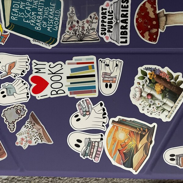 Ghost Reading Stickers, Teacher Halloween Sticker, Book Lover Sticker ...