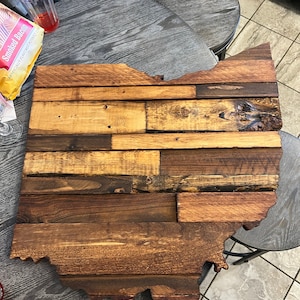 Tennessee Rustic Wood State Cut Out Wooden Tennessee State | Etsy