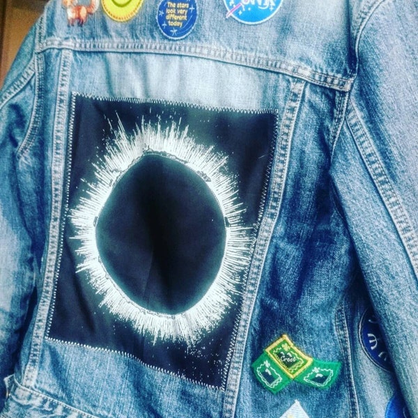 Solar Eclipse Back Patch: Screen Printed Cotton Sew on Backpatch for ...